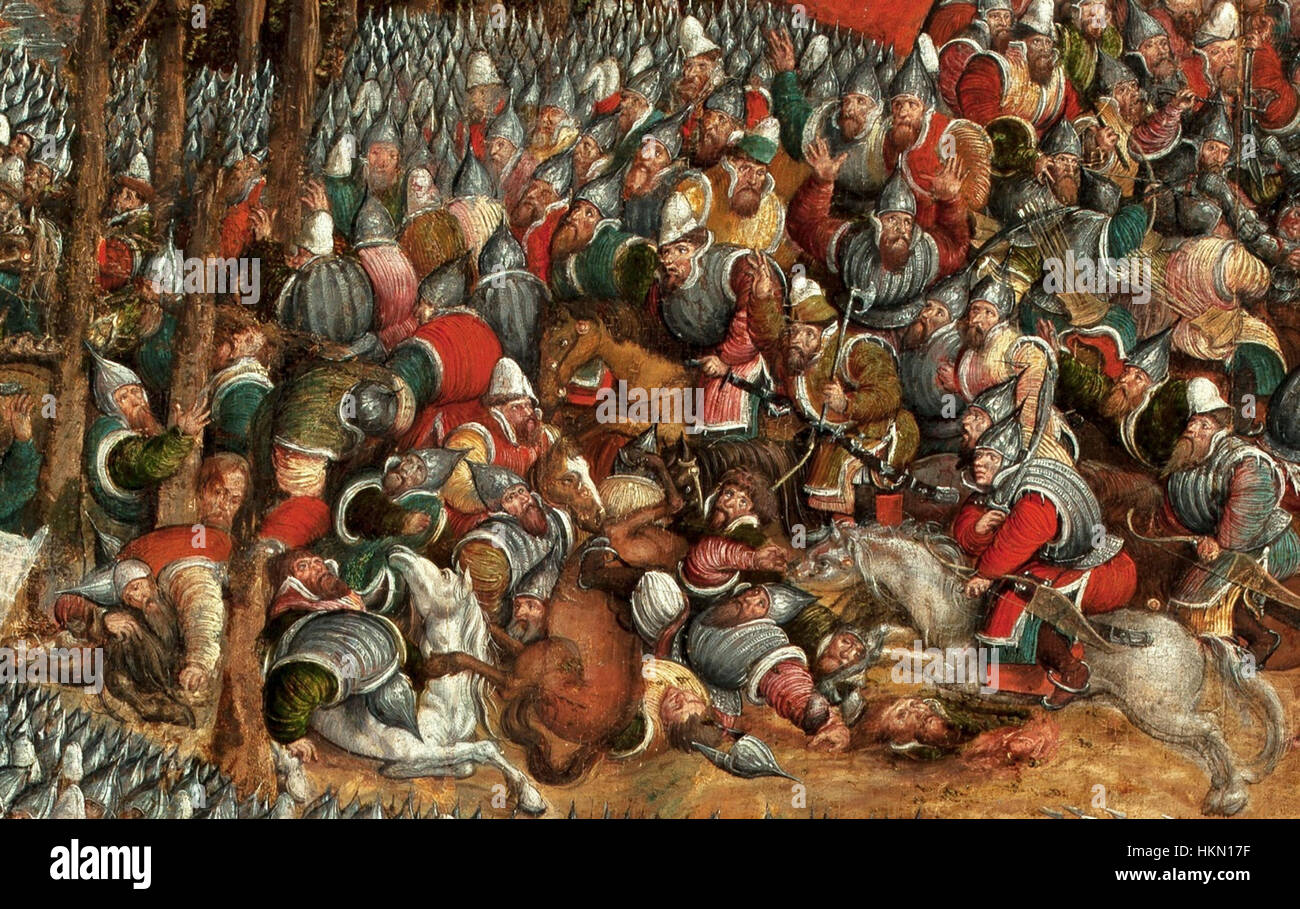 This detail from *The Battle of Orsha* by artist Krell depicts a ...