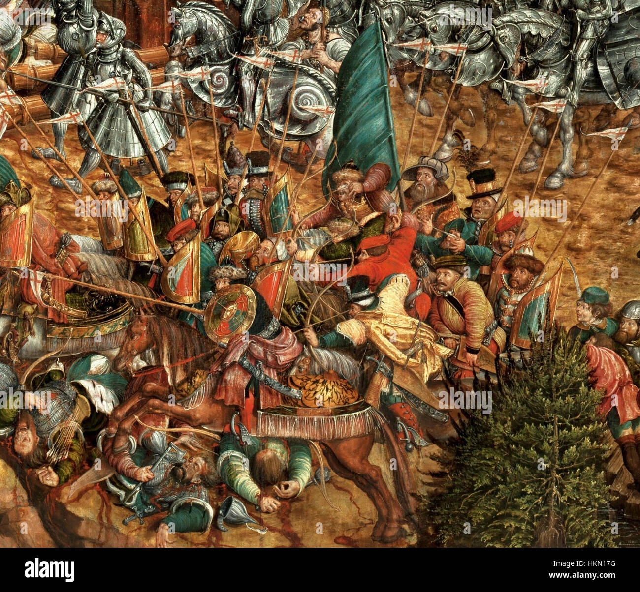 A detailed portion of the 'Battle of Orsha' by Krell, showcasing the ...