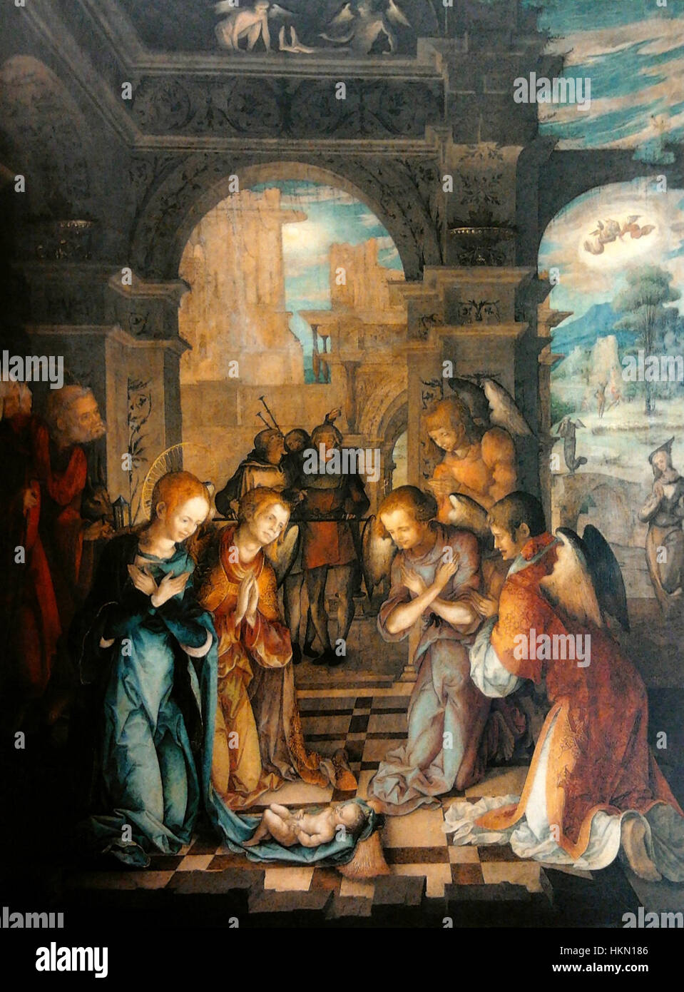 *Adoration of the Child* from Kulmbach presents a religious scene where ...