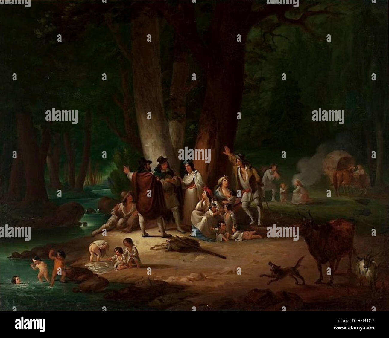 The Smokowski Gypsy encampment painting depicts the nomadic lifestyle ...