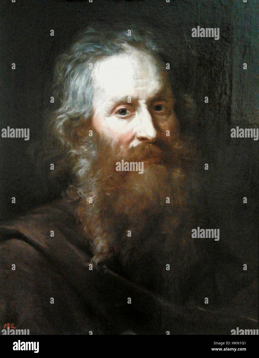 This oil painting by Bacciarelli depicts an elderly man dressed in a ...