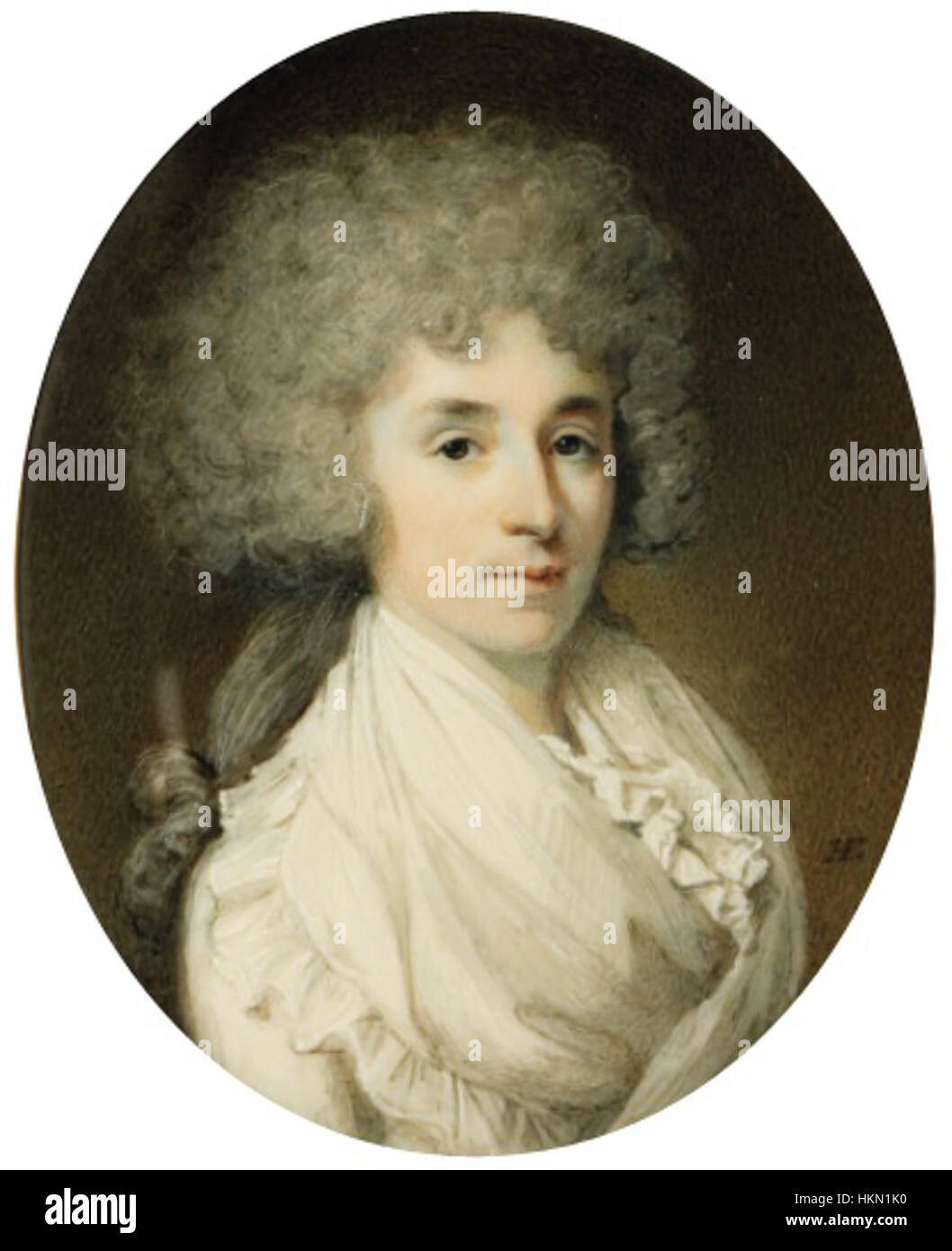 This 19th-century portrait by artist Edridge captures Lady Payne with ...