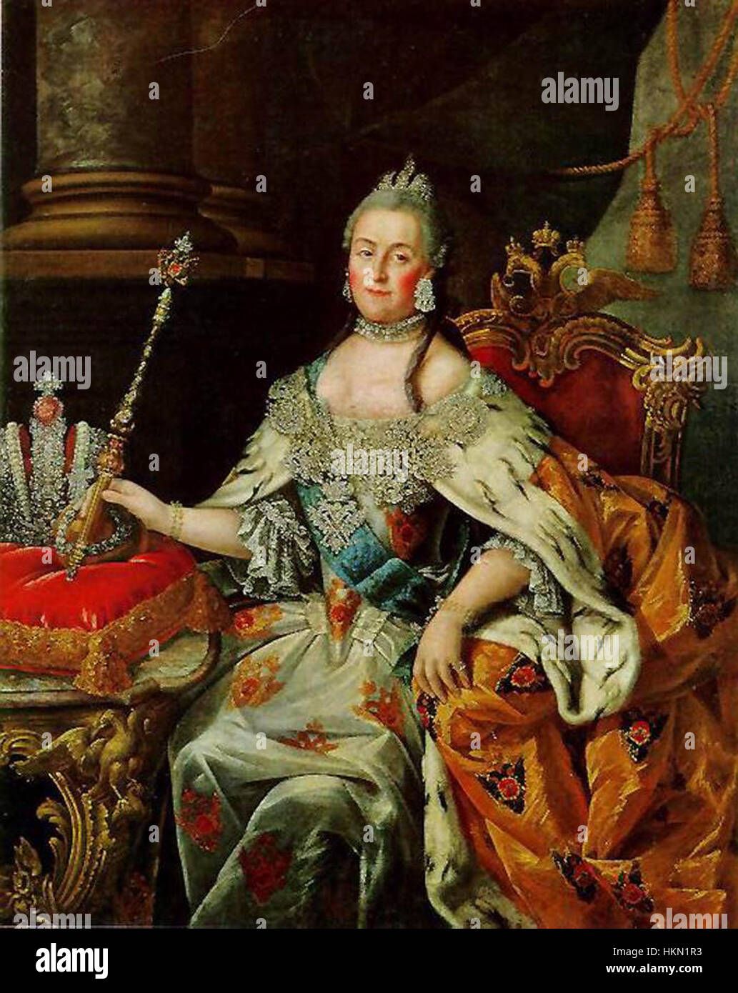 This iconic portrait of Catherine II, painted by Alexey Antropov in the ...