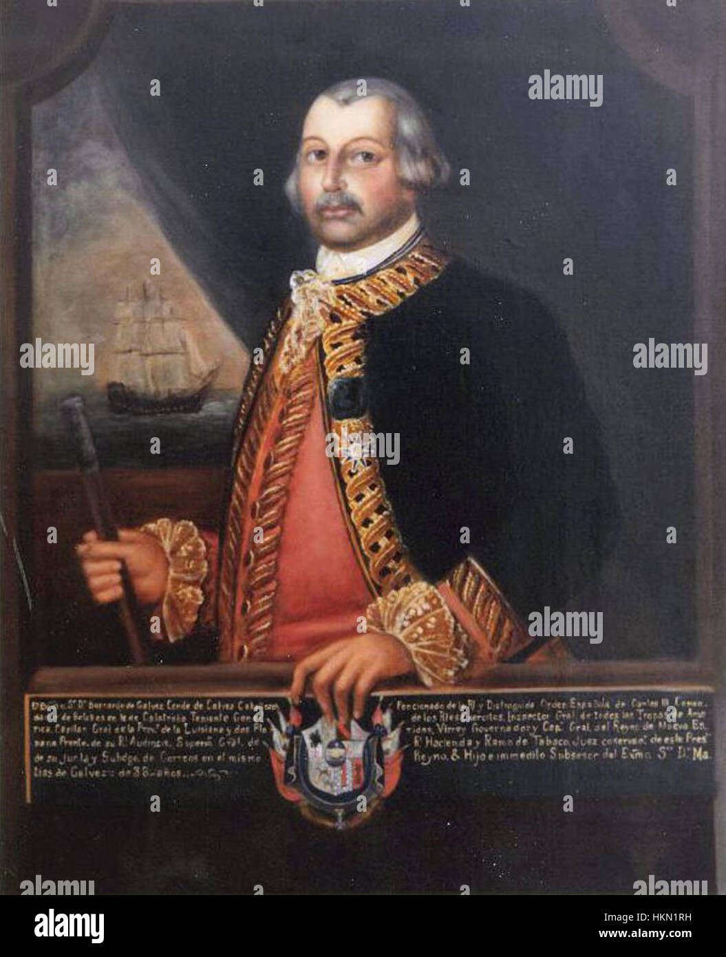 This painting of Bernardo de Gálvez, a Spanish military leader and ...