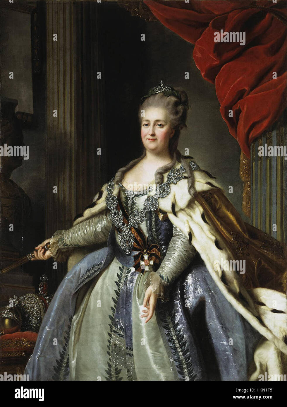 This portrait of Catherine II, created by F. Rokotov after Roslin ...