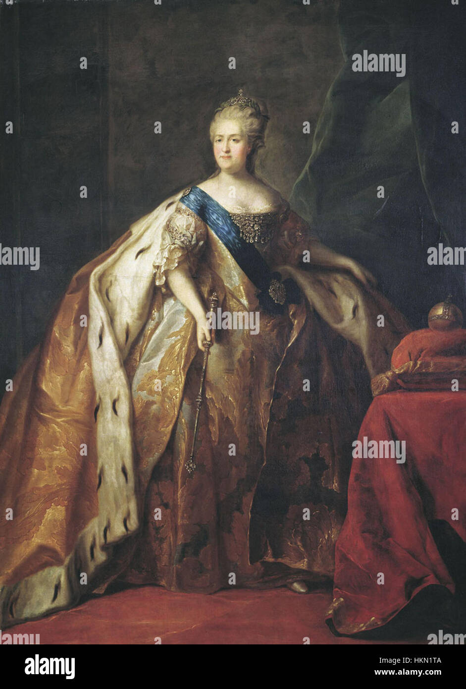An iconic portrait of Catherine II, Empress of Russia, painted by Petr ...