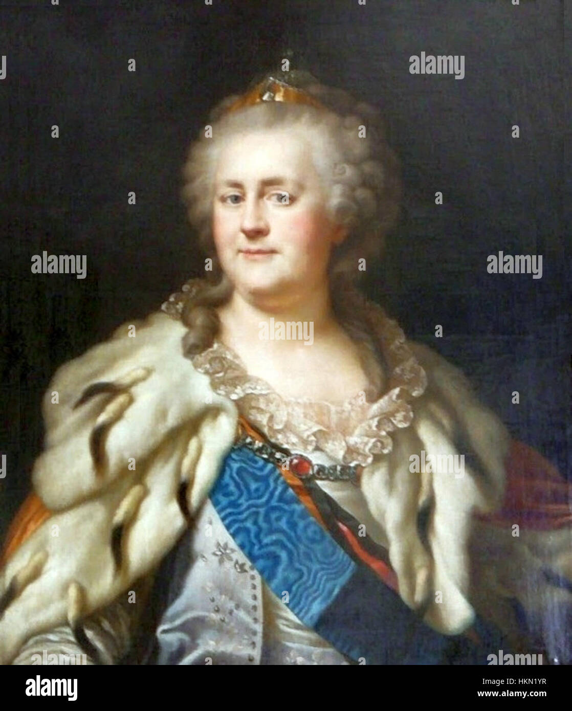 This portrait of Catherine II of Russia, painted by J.B. Lampi around ...