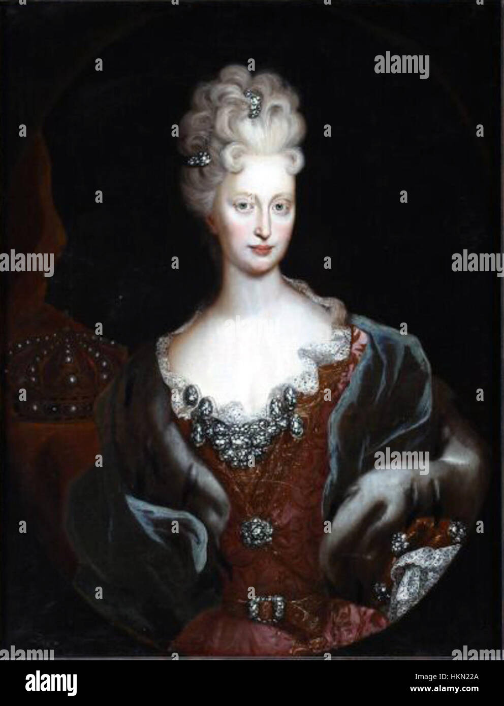 This anonymous portrait depicts Archduchess Maria Anna Josepha ...