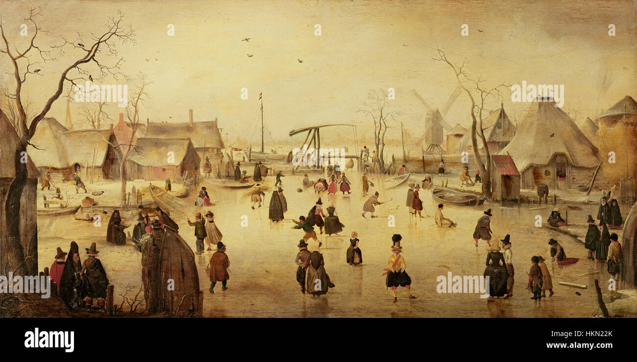 In 'The Pleasures of Winter,' Hendrick Avercamp captures a lively winter scene in a Dutch ...
