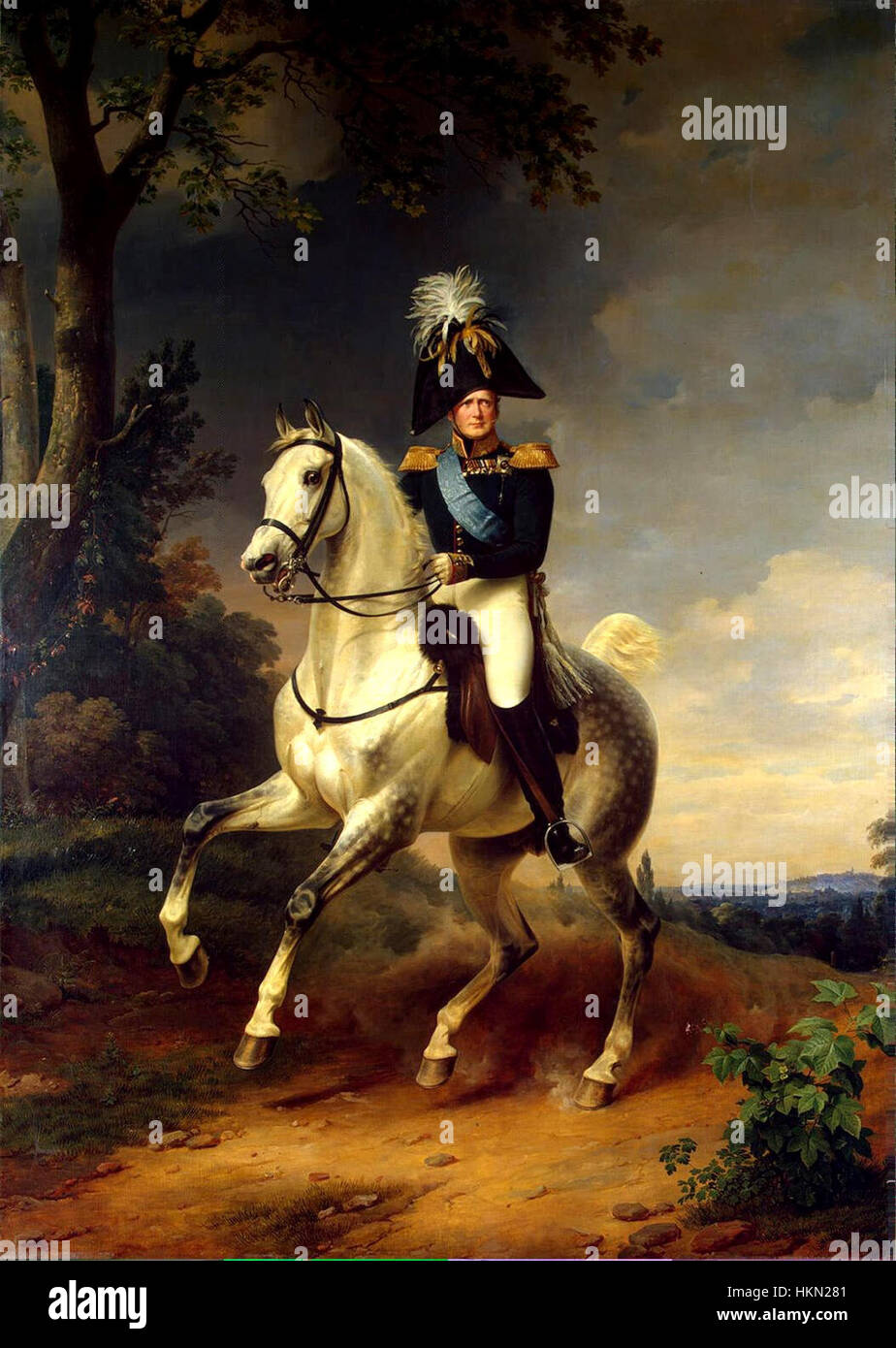 A portrait of Alexander I of Russia by F. Kruger, painted in 1837 and ...