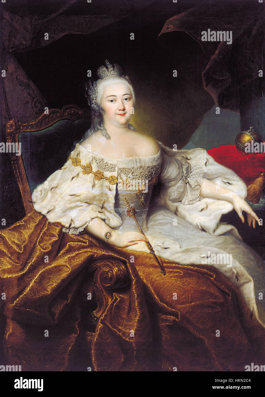 *Elizabeth of Russia* by Georg Christoph Grooth is a portrait of the ...