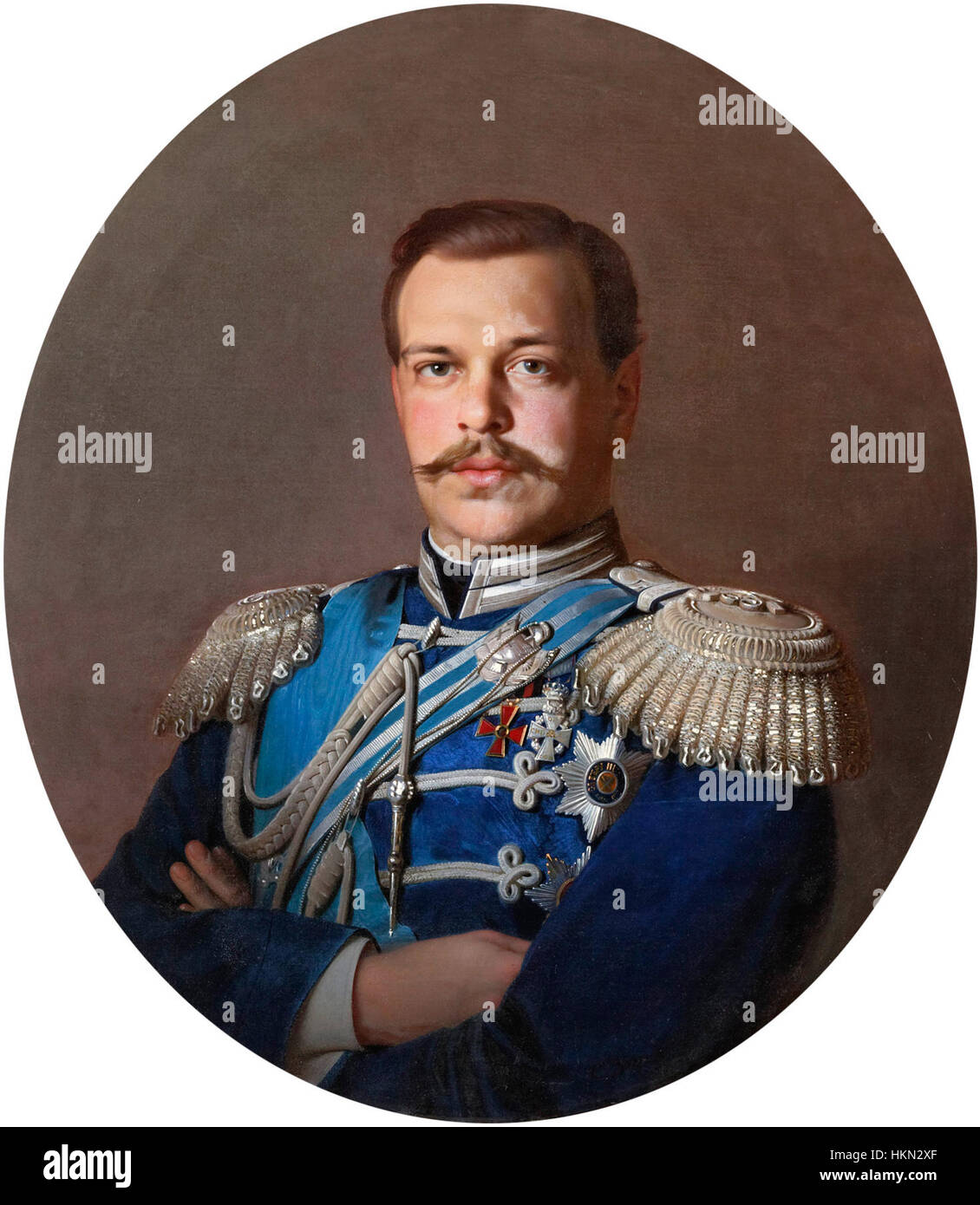 This portrait by S. Zaryanko, created around 1855, depicts Tsar ...