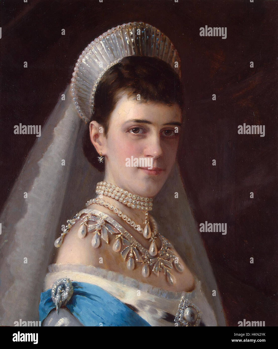 This portrait, painted by Kramskoj in the 1880s, depicts Maria ...