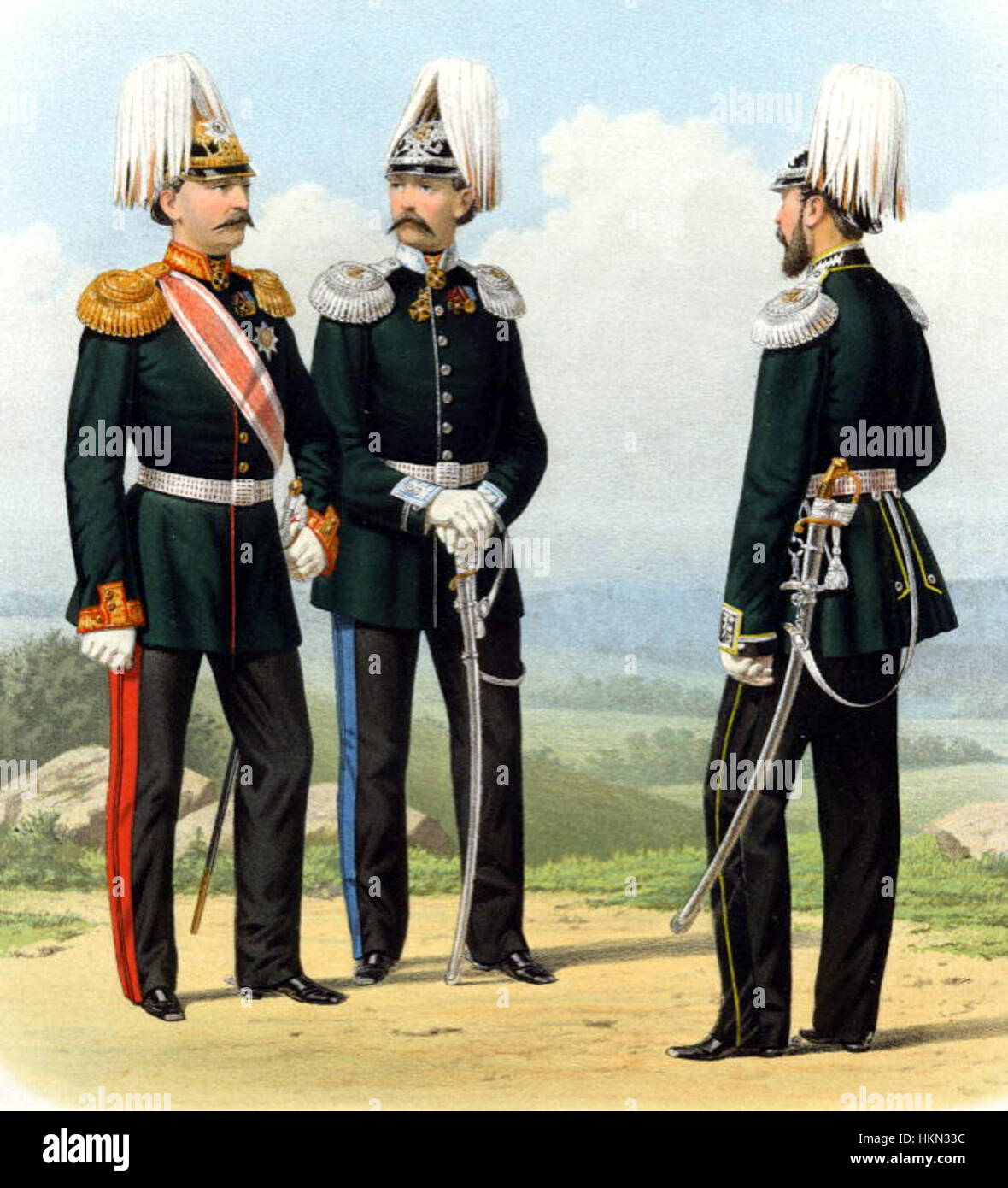 This artwork explores the evolution of the uniforms and weaponry of the ...