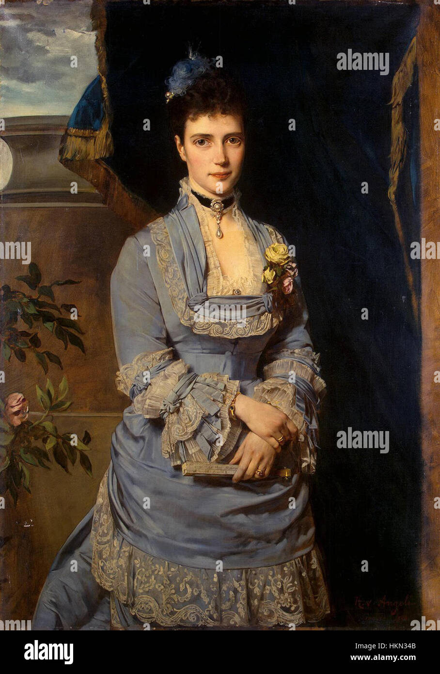 The portrait of Maria Fyodorovna of Russia, painted by H. von Angeli in ...