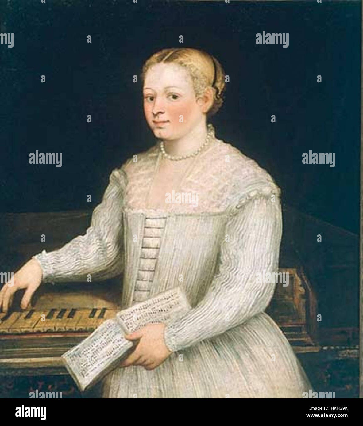 *Autoritratto della Tintoretta alla Spinetta* is a self-portrait by ...