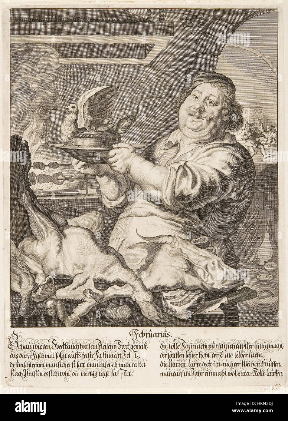 'Februarius 1653' by Abraham Aubry is a historical painting from the ...