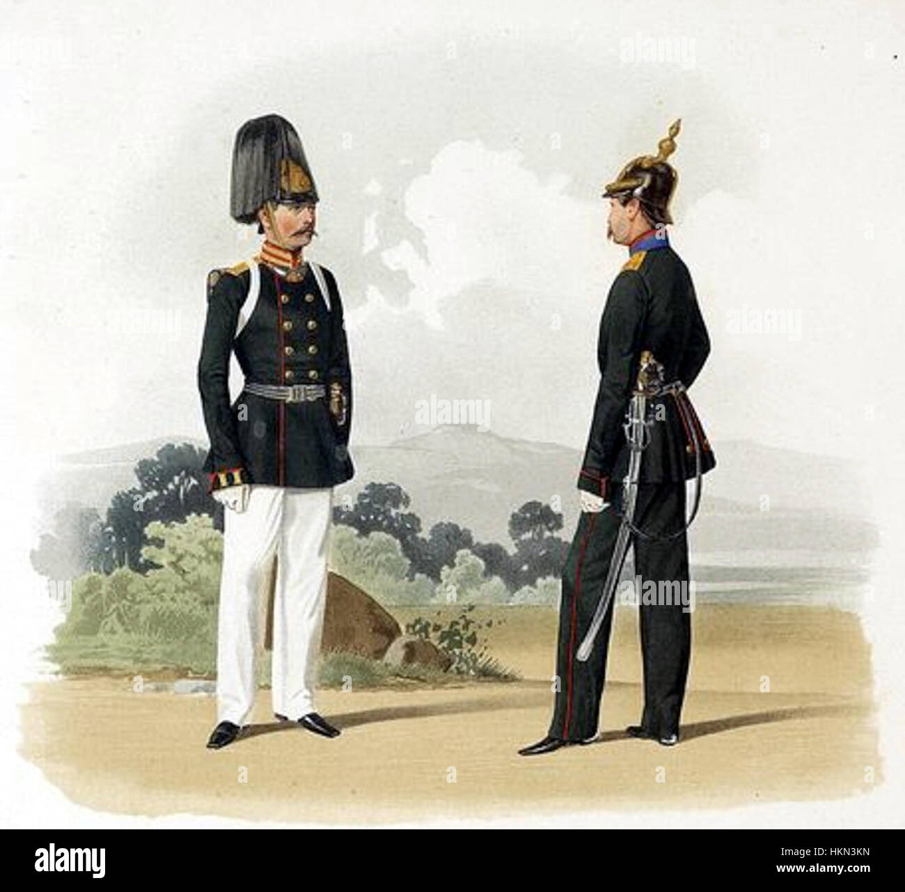 This artwork details the changes in the uniforms and armament of the ...