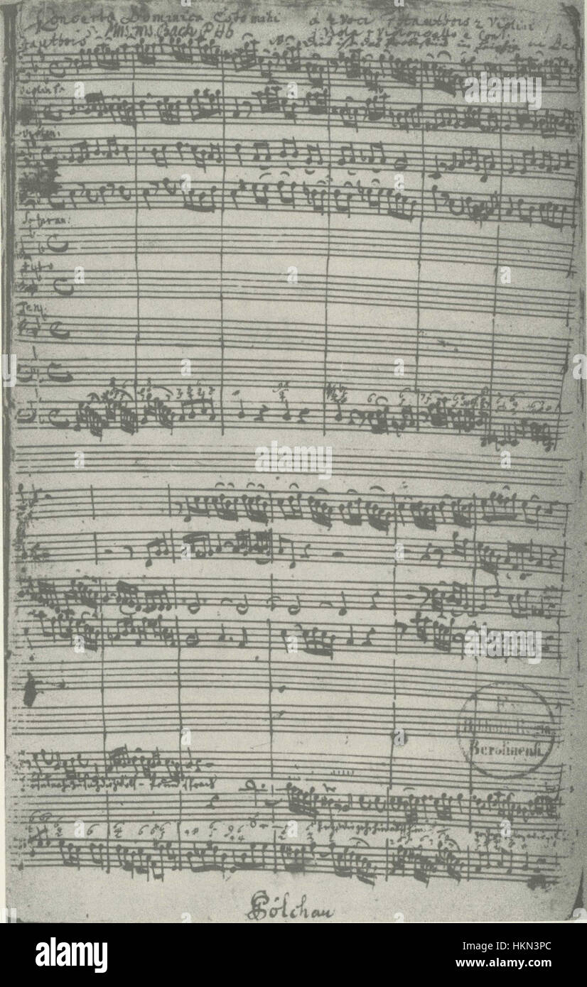 The manuscript of Johann Sebastian Bach's BWV 22, 'Jesus nahm zu sich ...