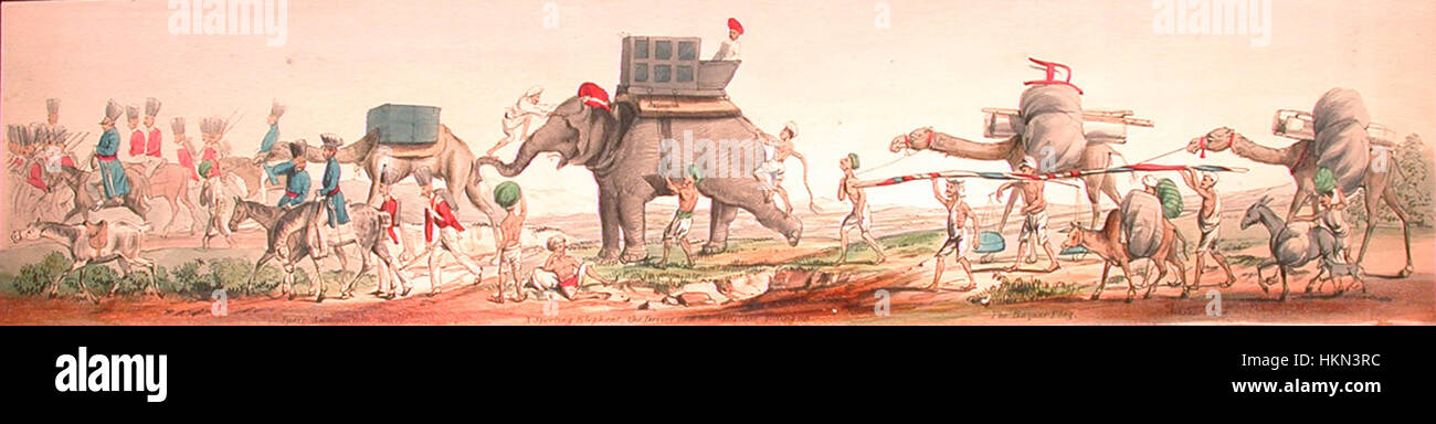 This painting of Bengal troops on the line of march depicts British ...