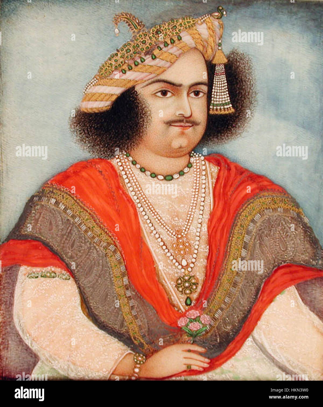 This artwork by Maratta depicts a figure wearing a red shawl ...