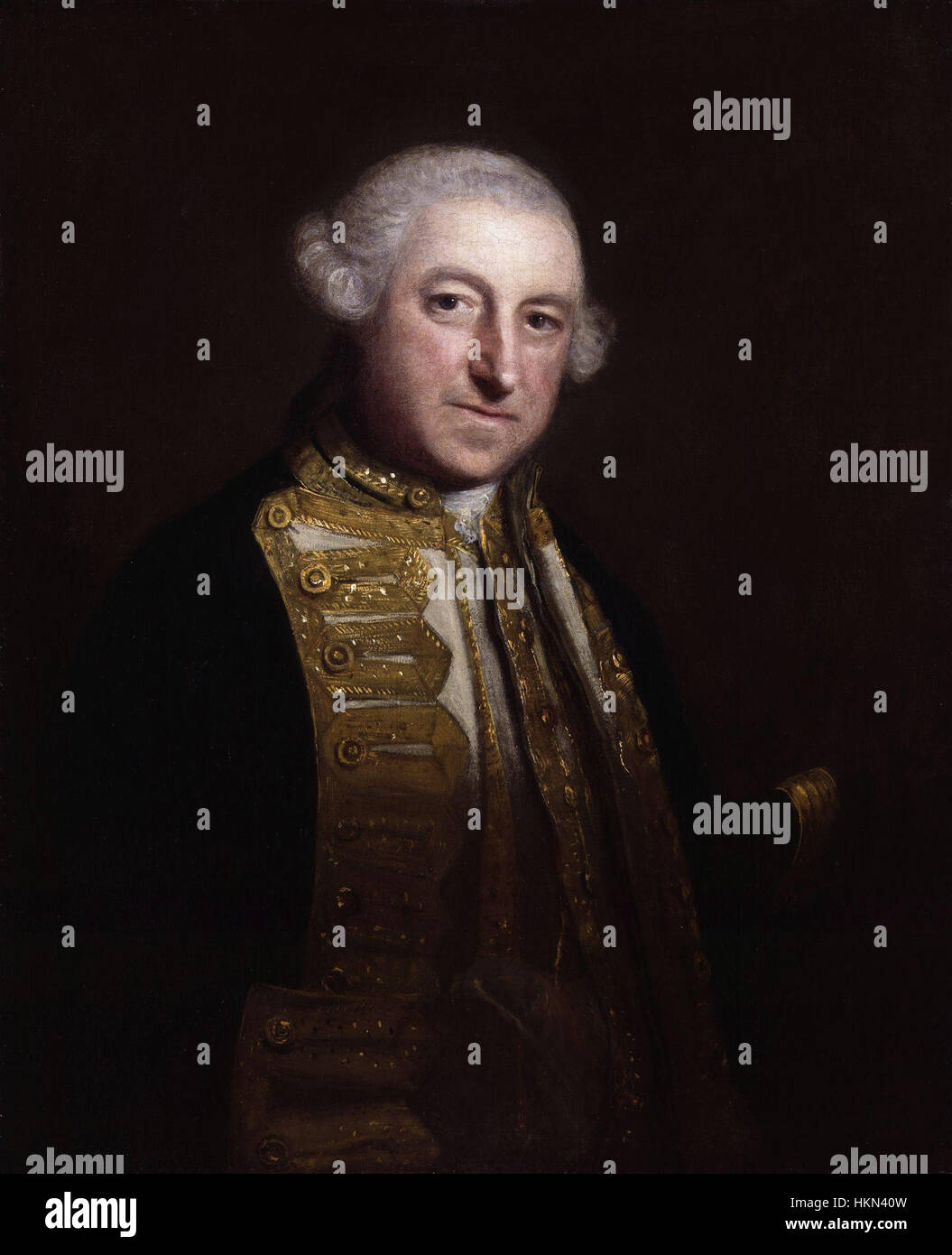 The portrait of Admiral Edward Boscawen by Sir Joshua Reynolds captures ...