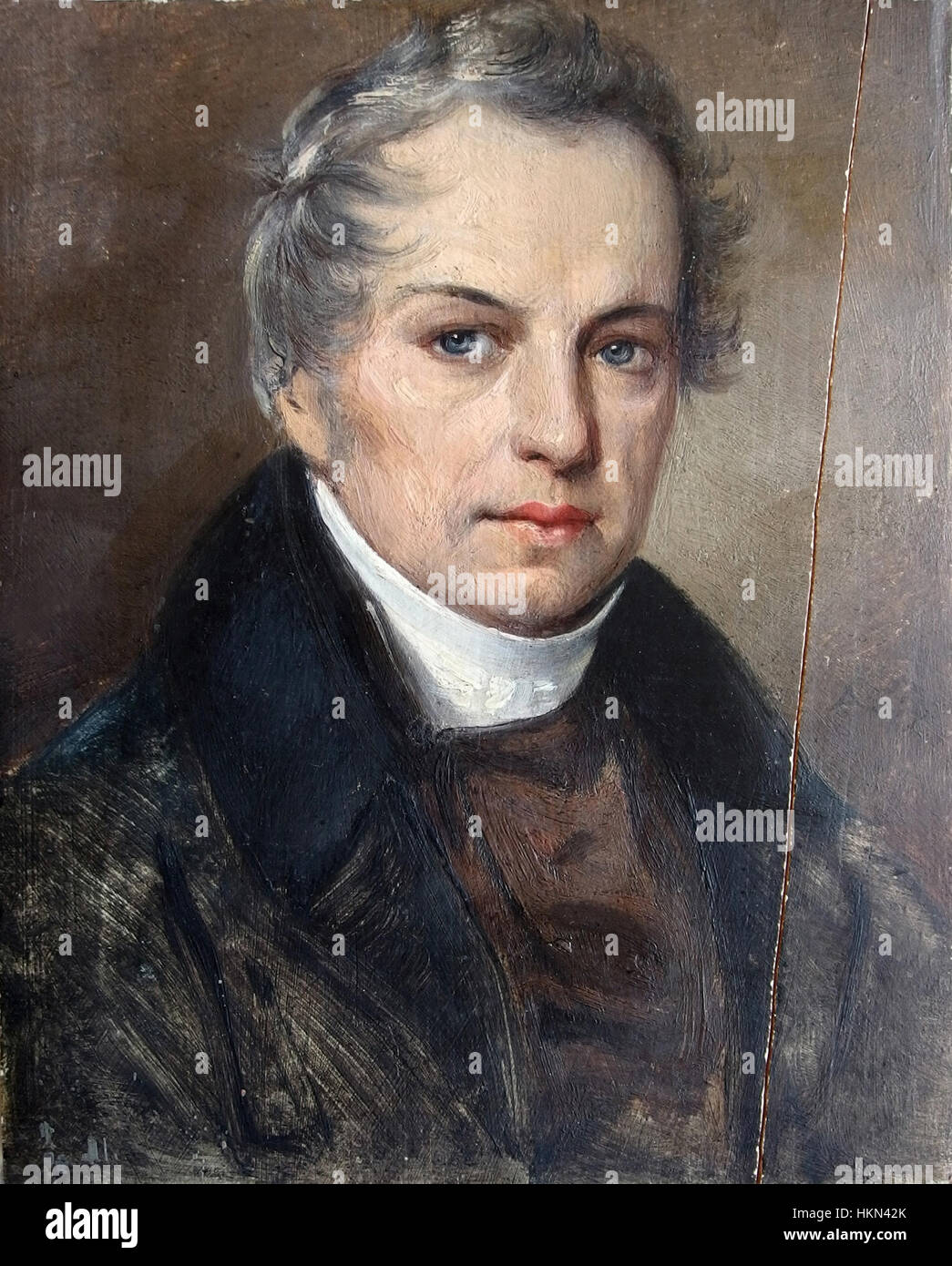 This miniature portrait by August Grahl depicts Adolf Gerstenberg, a ...
