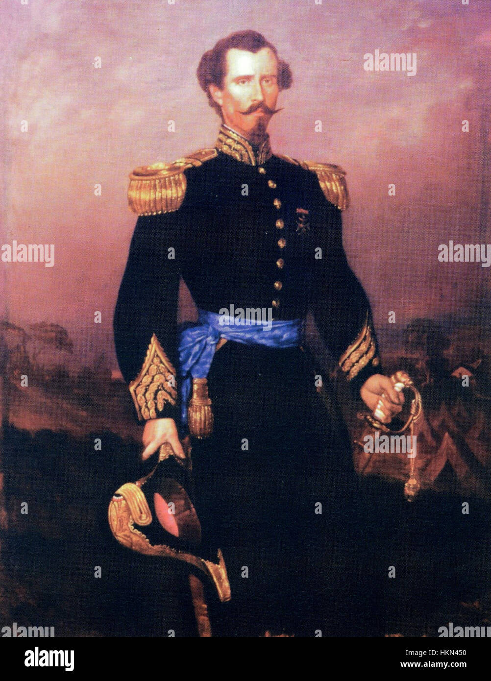 This portrait by Aquiles Bigot depicts General Maximo Blanco, a ...