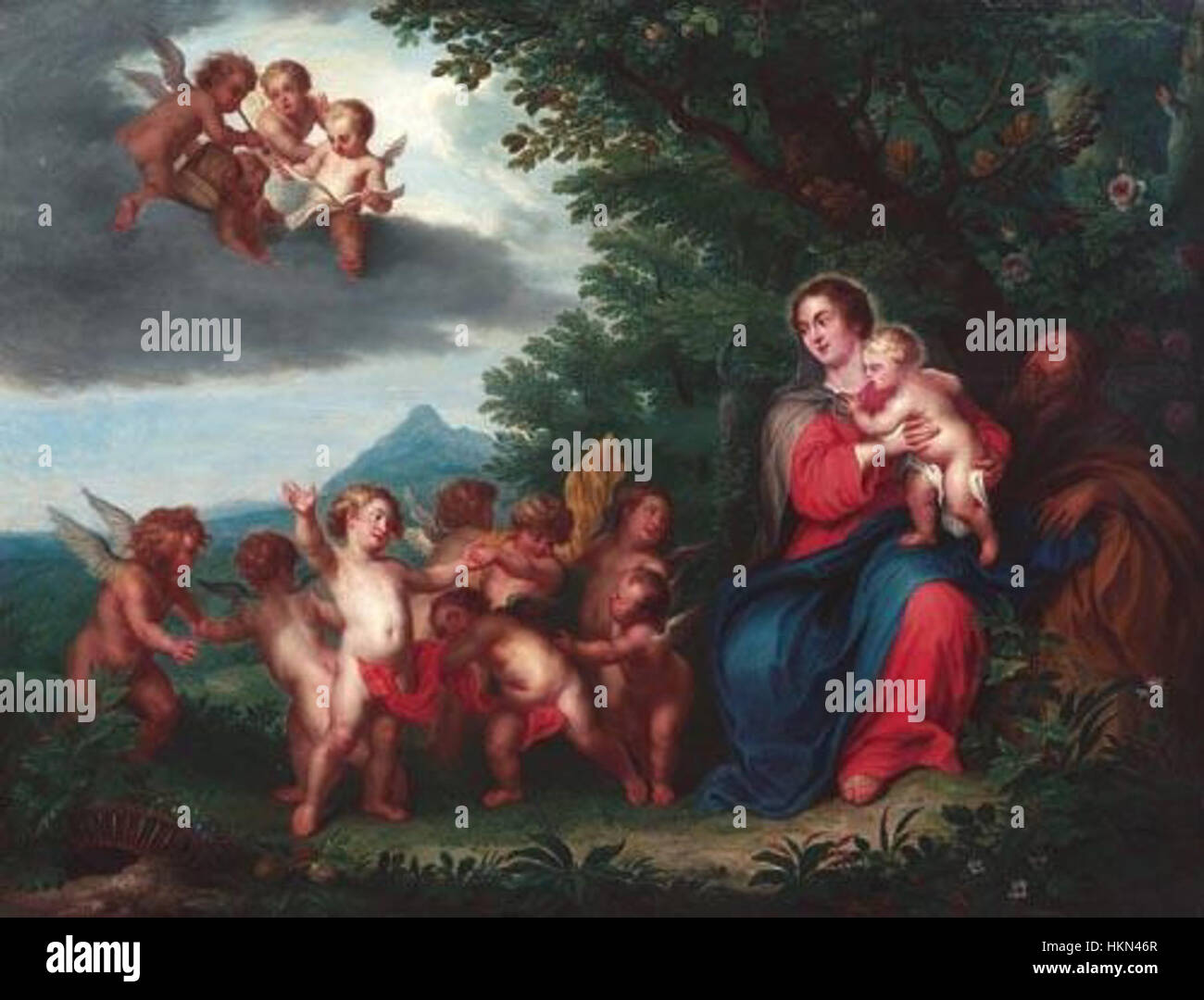 Balthasar Bescheyâ€™s 'The Rest on the Flight into Egypt' depicts the ...