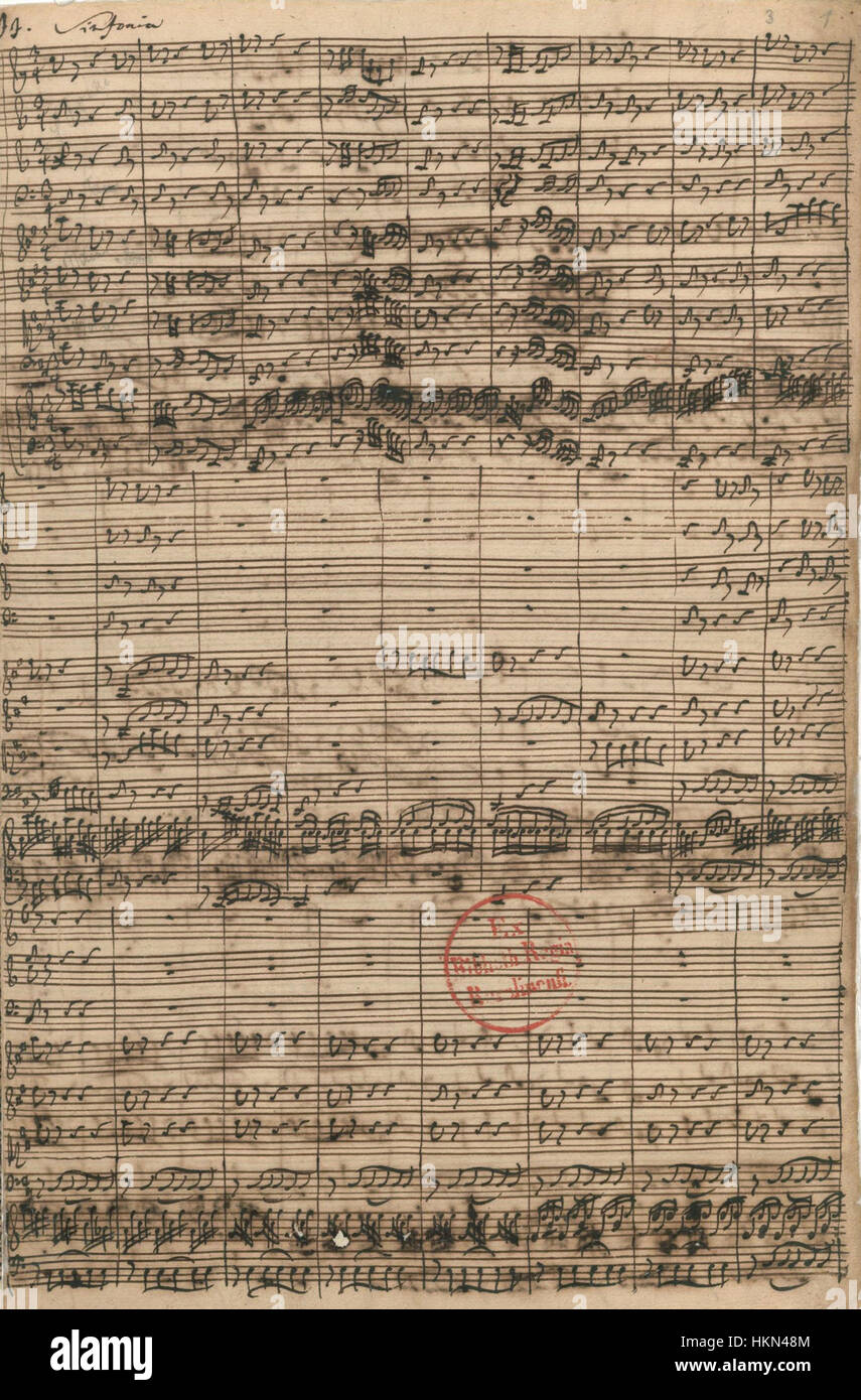 A handwritten autograph of Johann Sebastian Bach’s *BVW 29*, showcasing ...