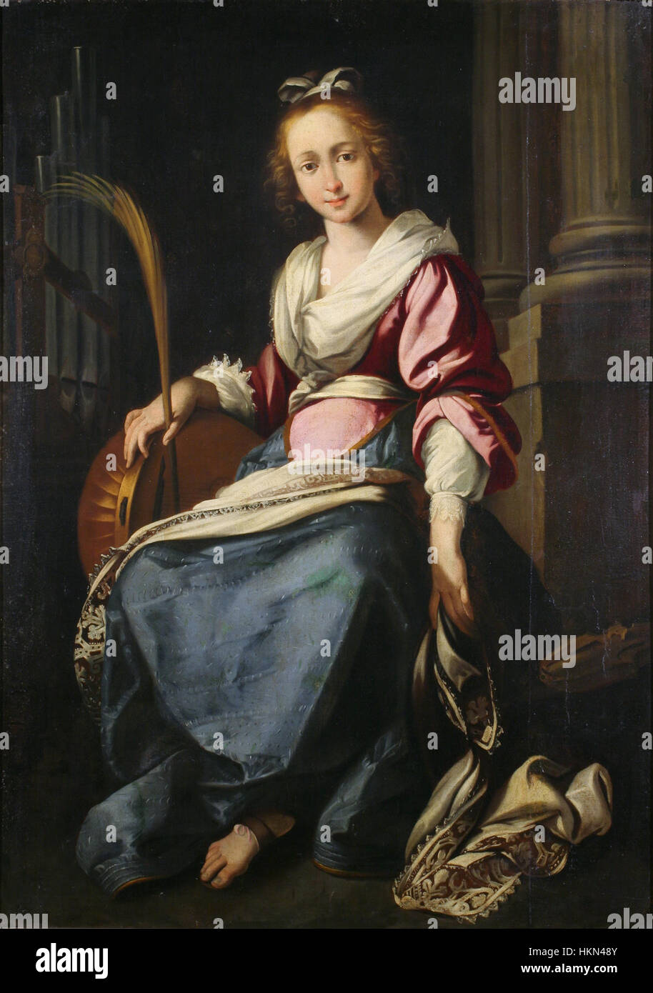 Strozziâ€™s painting 'Saint Cecilia' depicts the Christian martyr and ...