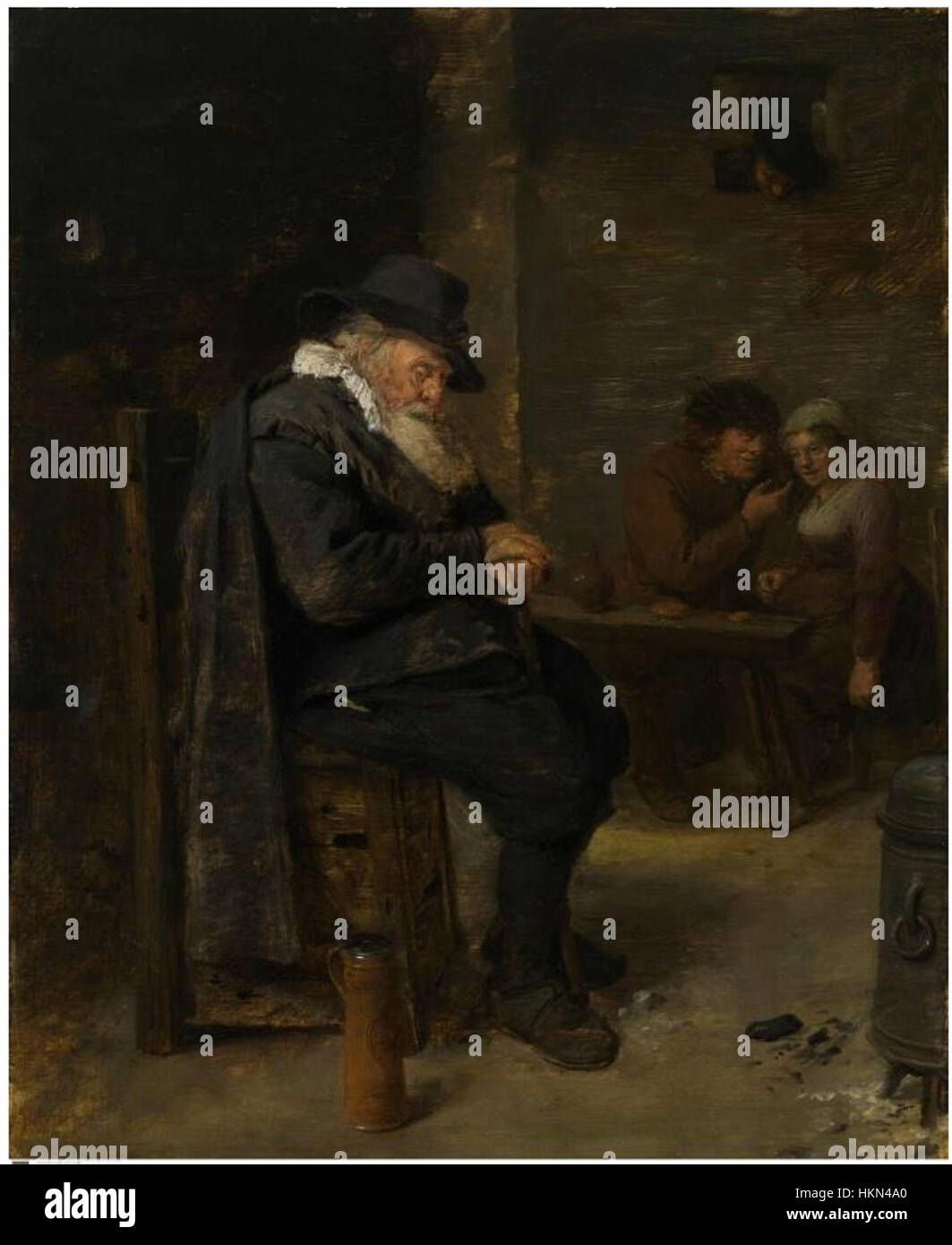 'Old Man in a Tavern' by Adriaen Brouwer is a painting from the 17th ...