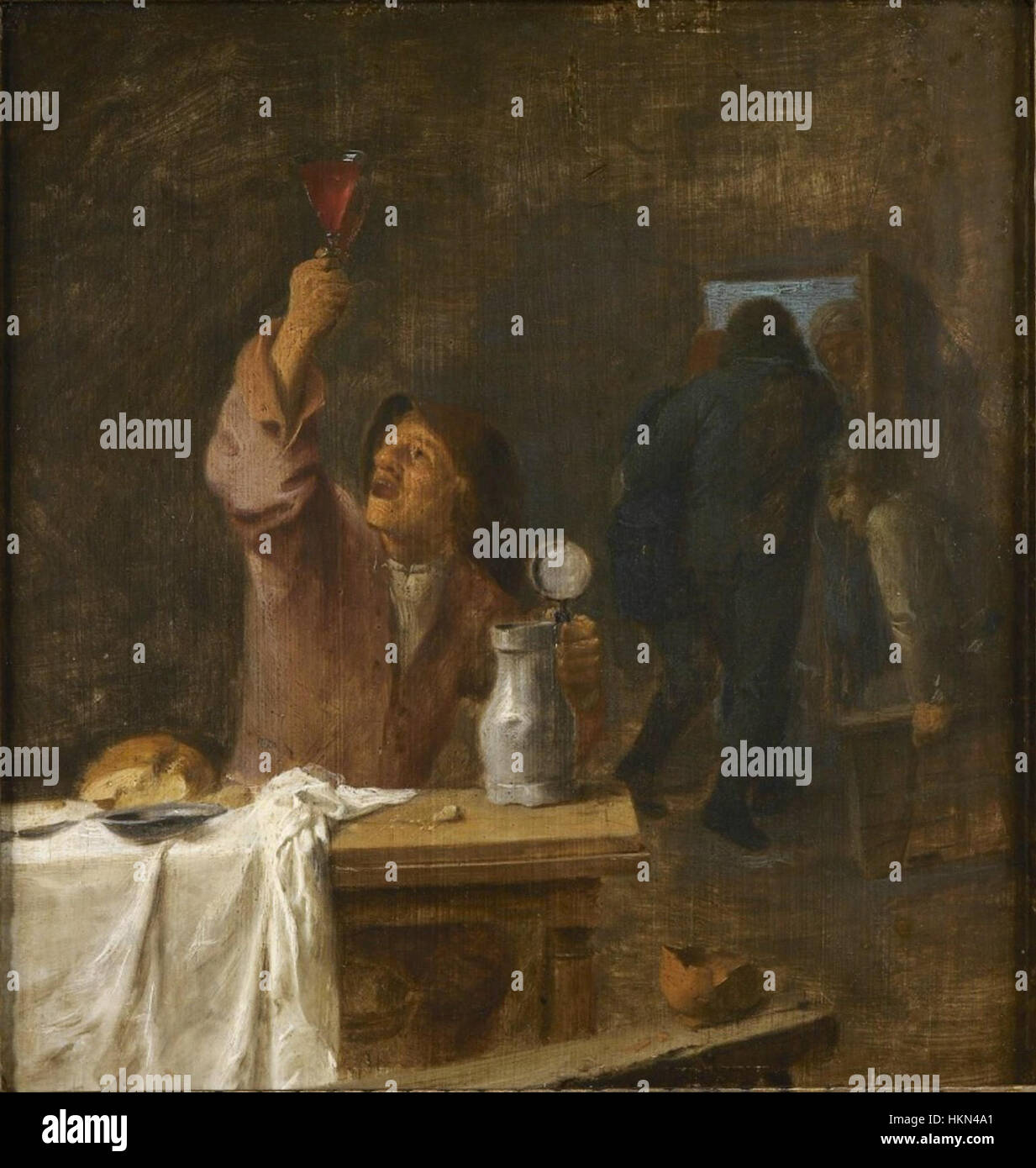 Adriaen Brouwer's painting Drinking Peasant captures a rustic scene of ...