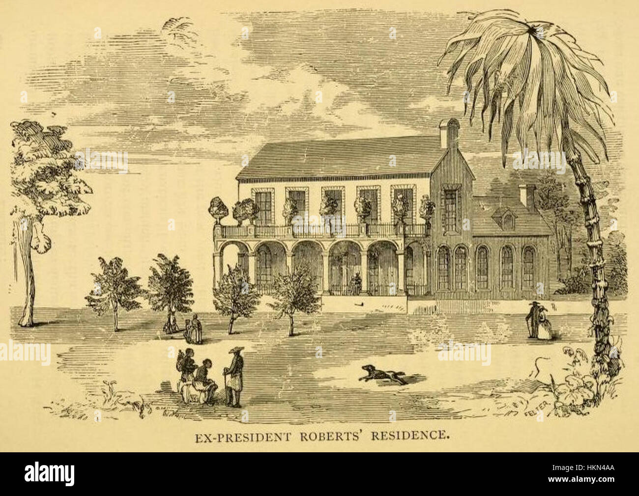 The artwork titled 'STEWART (1886) Ex-President Roberts' Residence ...