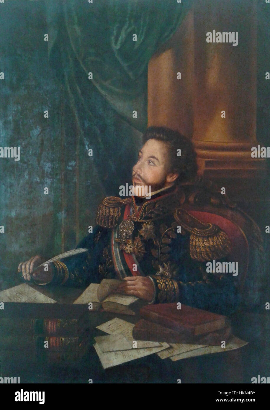 This painting of Dom Pedro I, the founder and first Emperor of Brazil ...