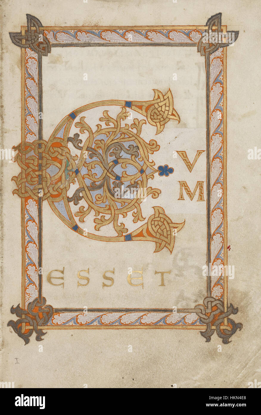 A decorated initial 'C' artwork, featuring various artistic techniques ...