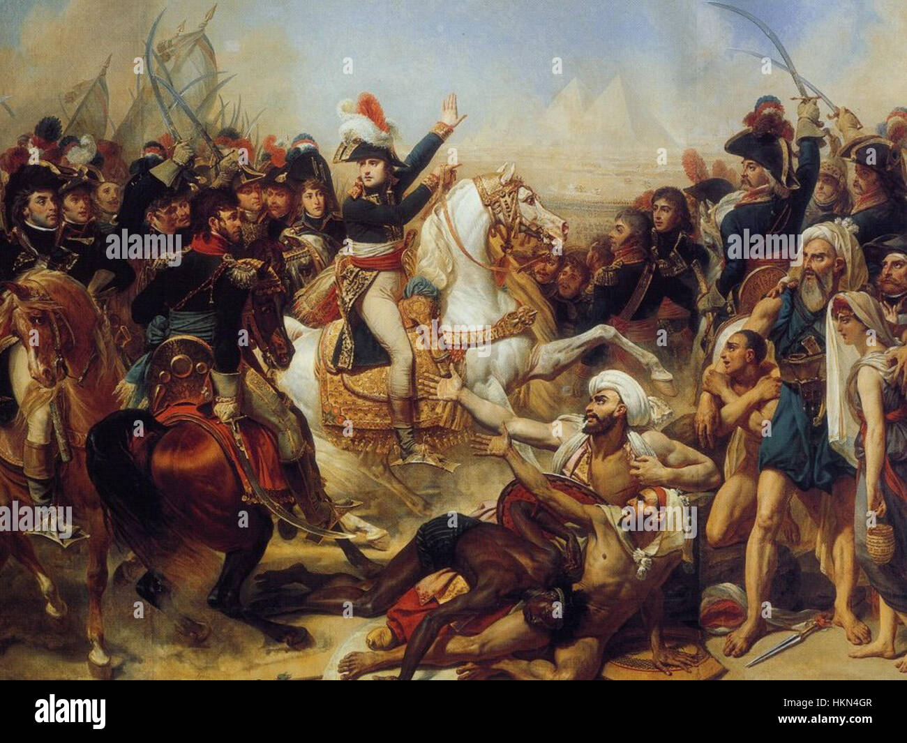 Baron Antoine-Jean Gros' 1810 painting, 'Battle of the Pyramids ...