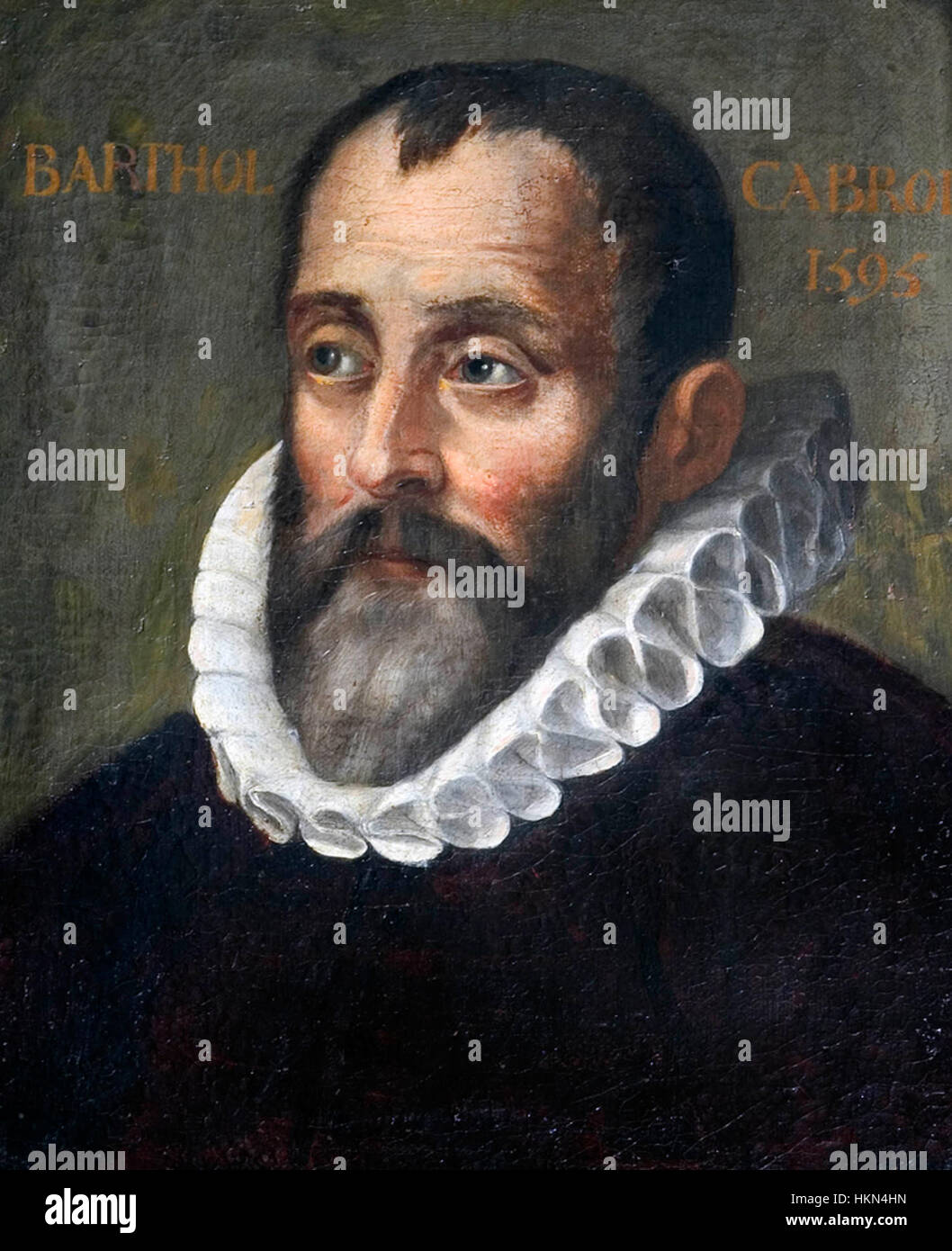 An oil painting by Barthol Cabrol from 1595, depicting a historical ...