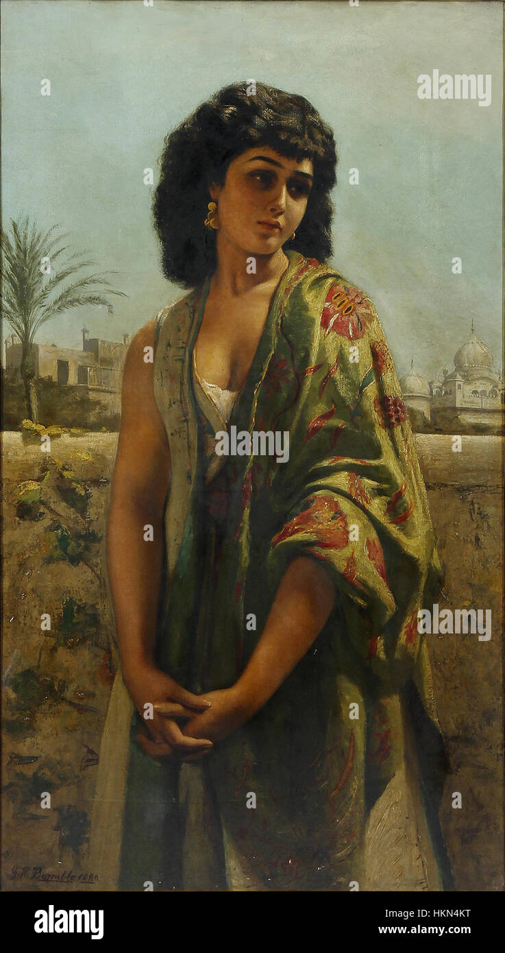 *Leila* (1880) by George Hamilton Barrable depicts an elegant portrait ...