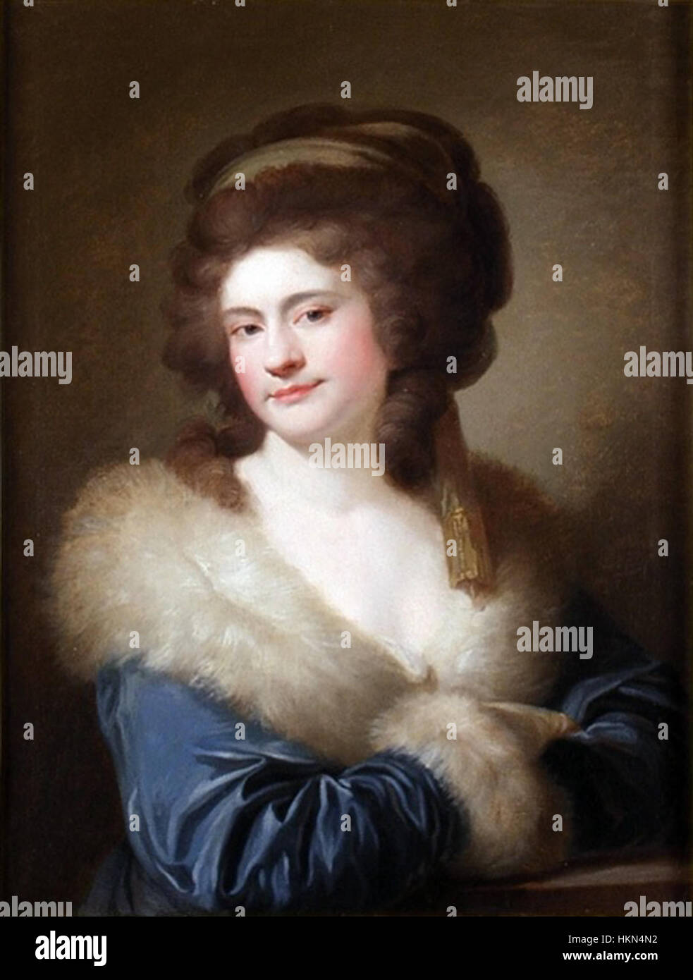 This 18th-century portrait by the artist Lampi depicts Julia Potocka, a ...