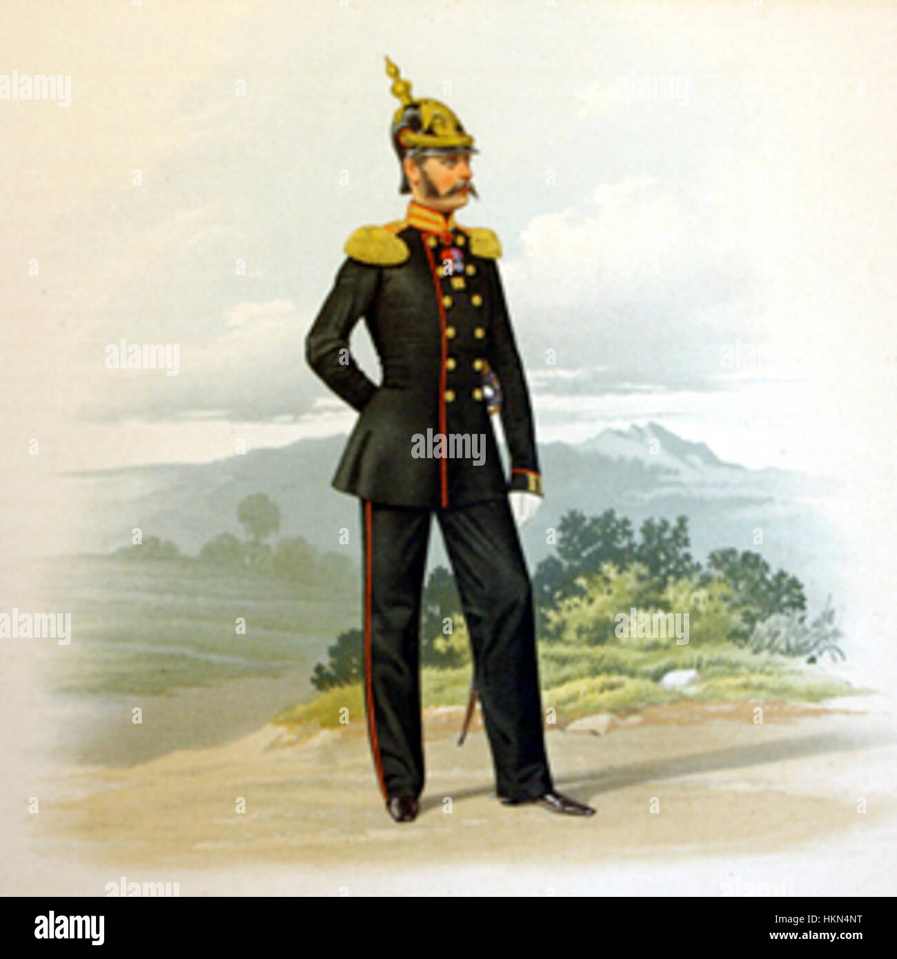 An artwork detailing the evolution of the uniforms and armament of the ...