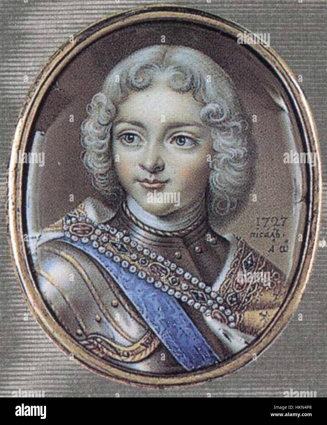 Peter II by A.G.Ovsov (1727, Russian museum Stock Photo - Alamy