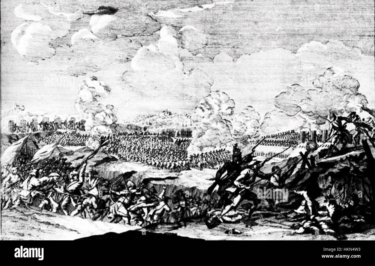 'Battle of Gross-Egersdorf' is a historic painting depicting the 1757 ...