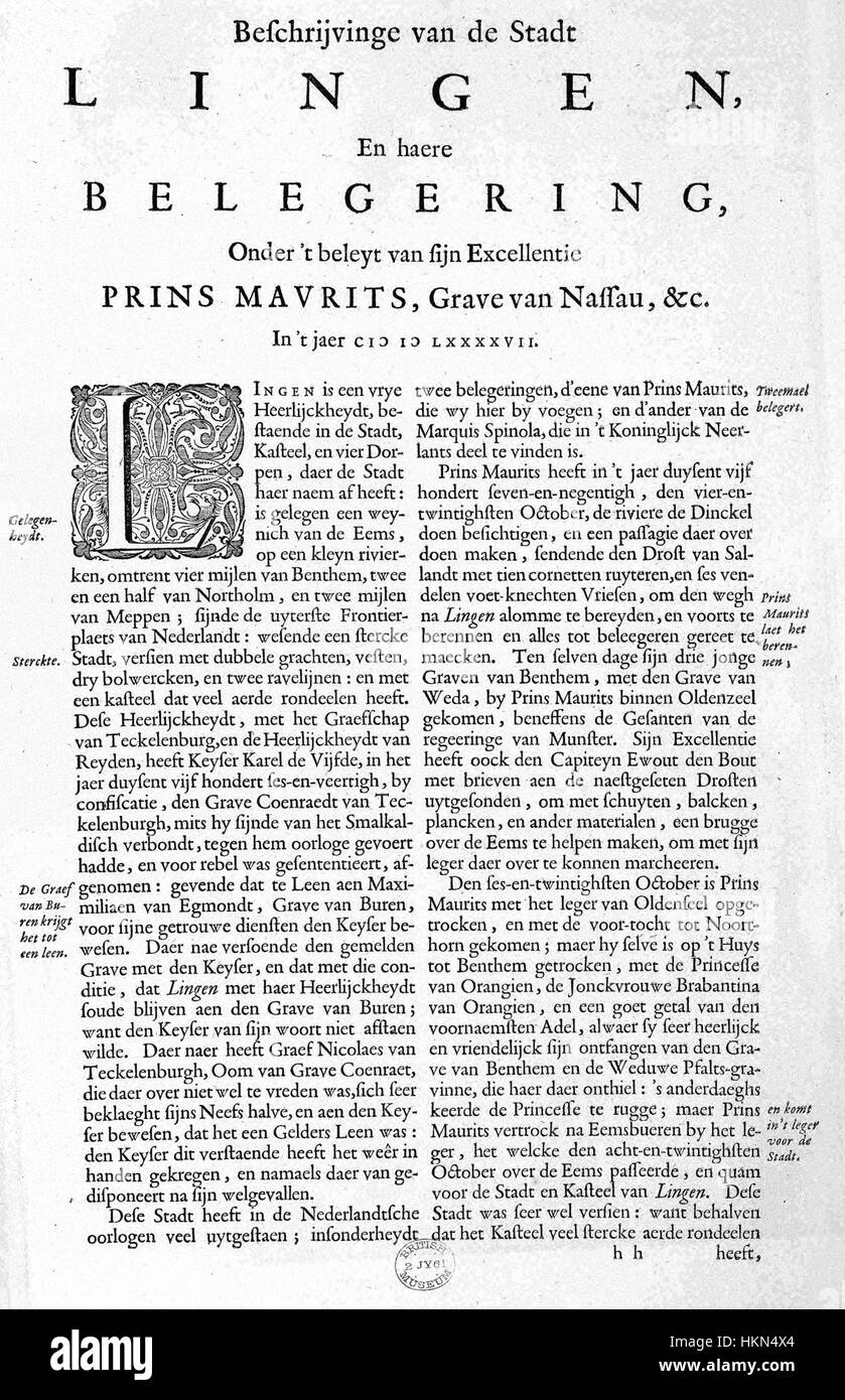 The 'Atlas Beudeker' depicts a detailed map of the city of Lingen in ...