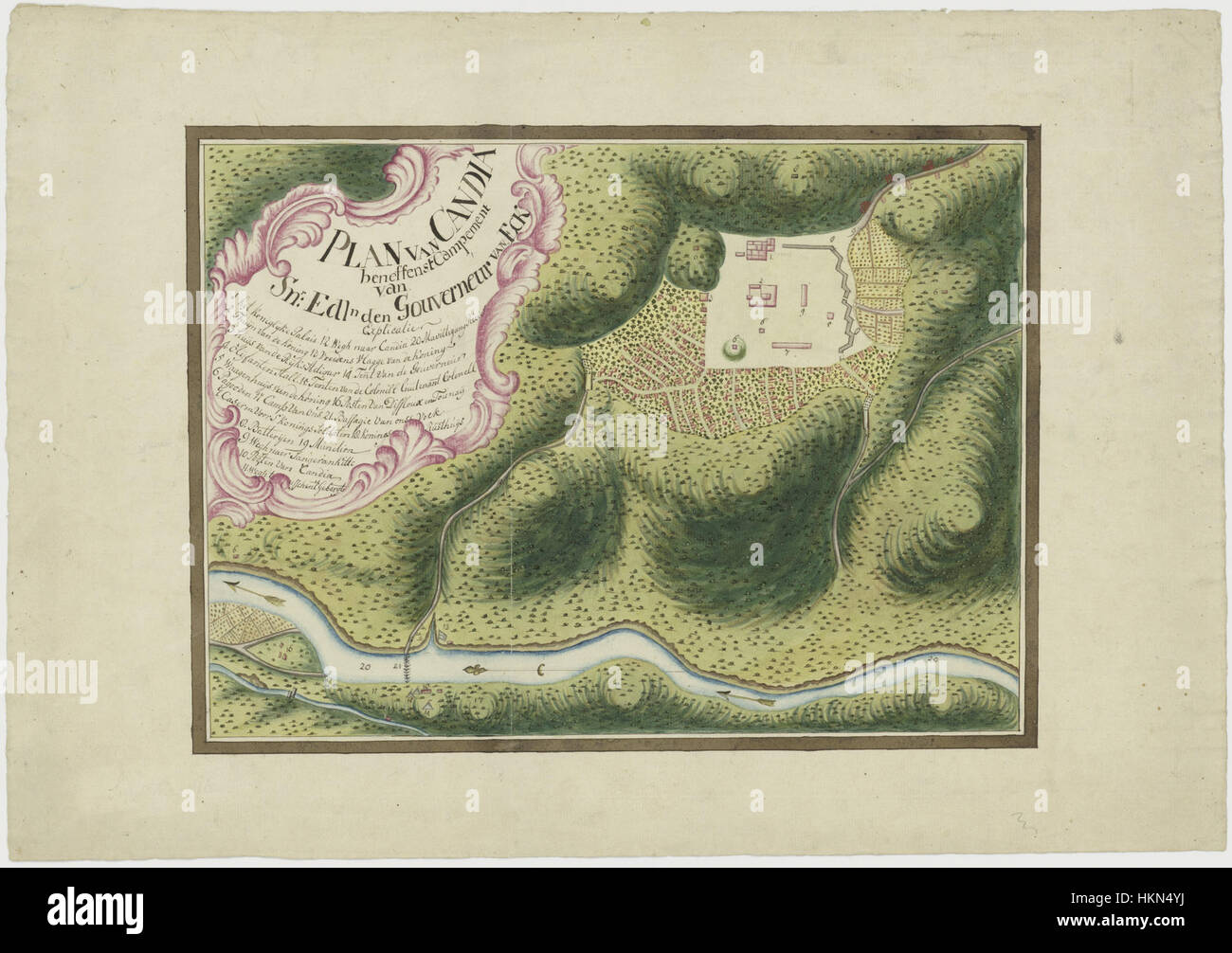 This historical map, 'AMH-6596-NA Map of Candia and environs ...