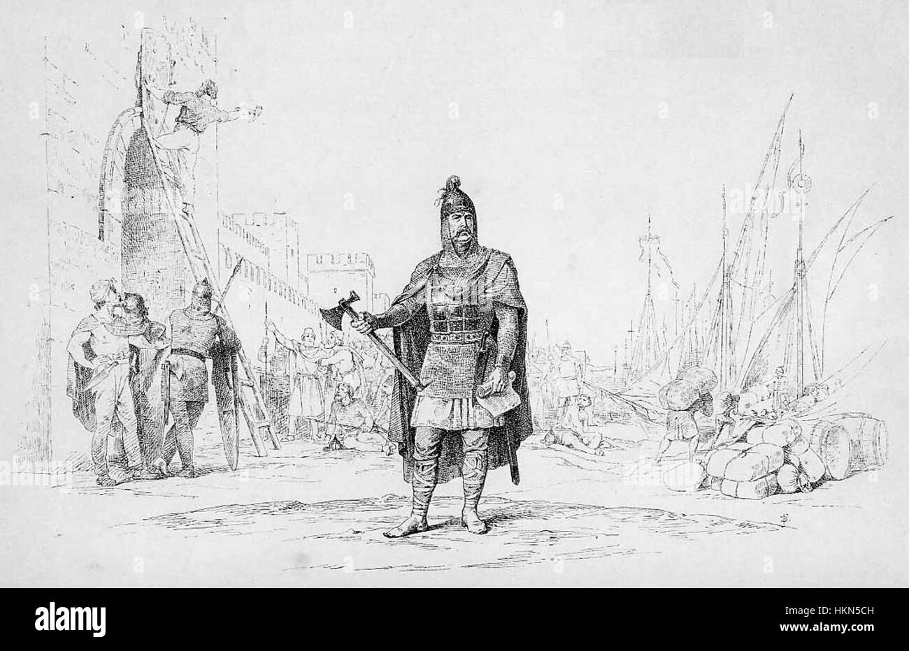 This artwork fragment illustrates the history of the Russian state ...