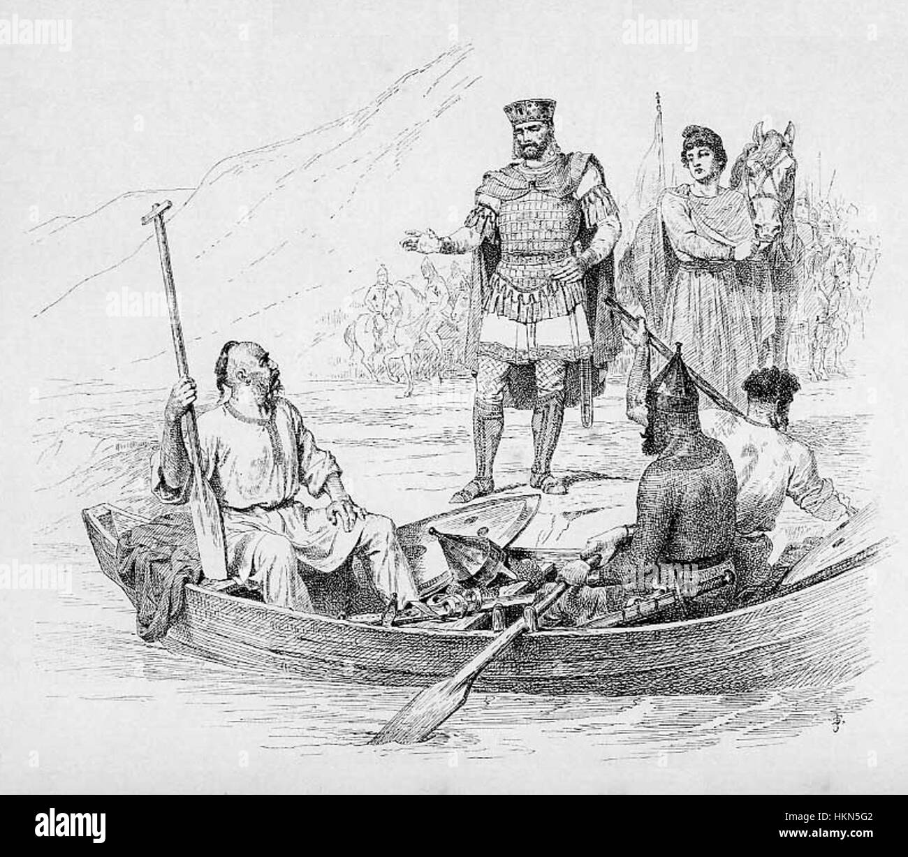 This fragment from a historical artwork represents the history of the ...