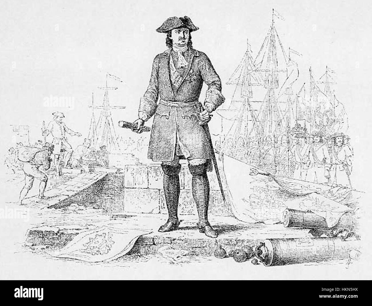 This fragment from a historical manuscript depicts the history of the ...