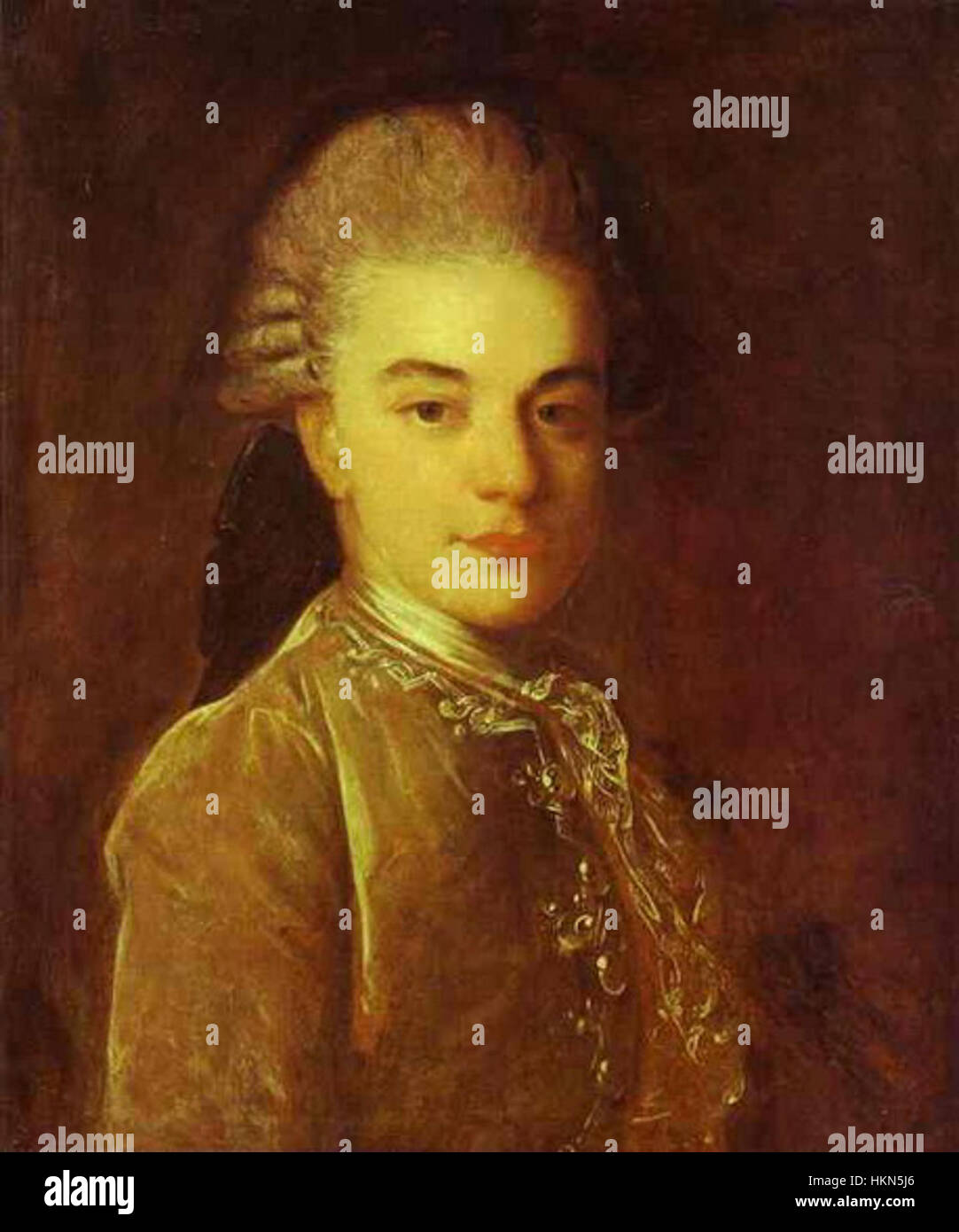This portrait by Rokotov of Alexander Mikhailovich Rimsky-Korsakov ...