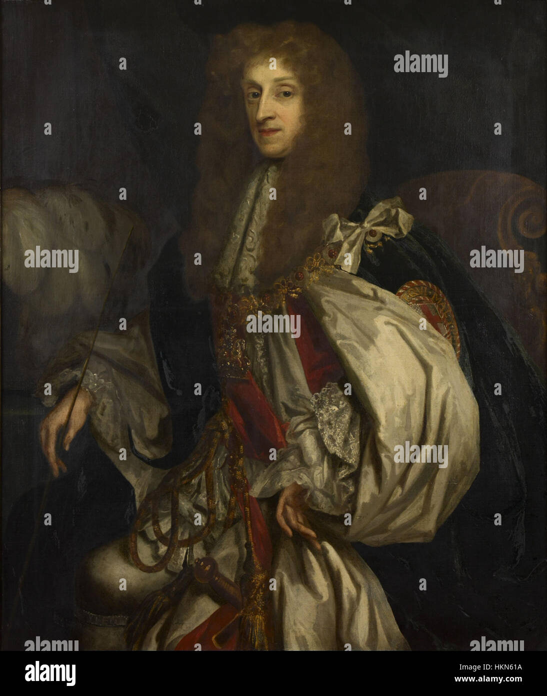 A portrait of the 1st Duke of Leeds, showcasing noble attire and regal ...